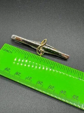 unmarked | Other | Vintage Men Tie Clip Musical Treble Clef Silver And ...